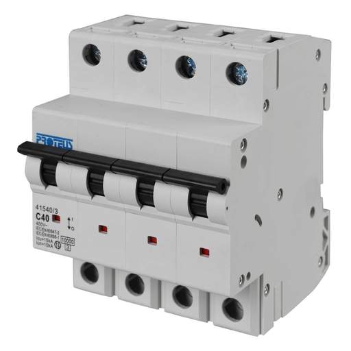Proteus 40A Four Pole 15kA C Curve MCB (41540/3) | CEF