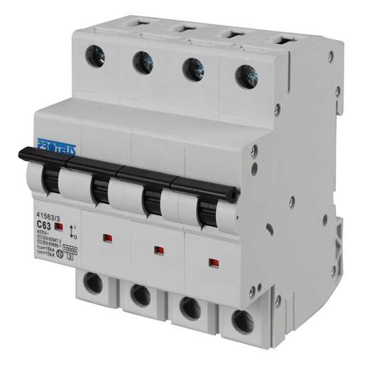 Proteus 63A Four Pole 10kA C Curve MCB (41563/3) | CEF