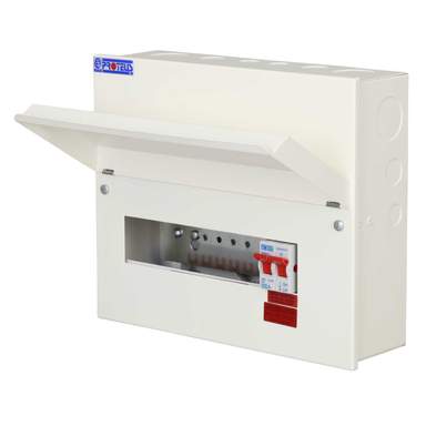 Proteus 10 Way 100A Isolator Incomer Metal Clad Consumer Unit with 8 x ...