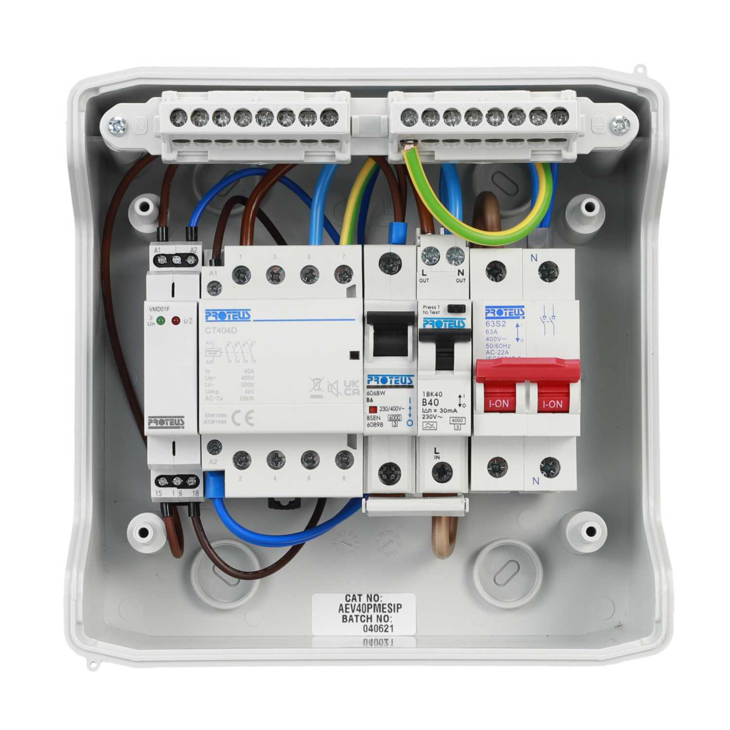 Proteus EV 40A 16kA EV Distribution Boards with PME Fault Detection ...