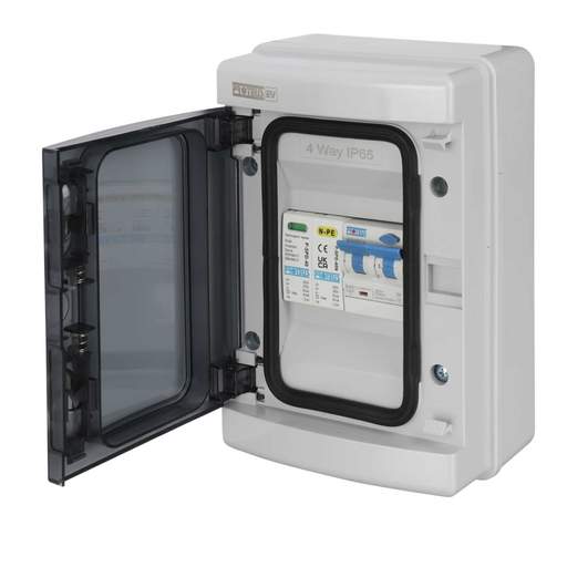 Proteus EV 40A EV IP65 Distribution Boards with Type 2 SPD and B Curve Type A RCBO (AEV40T2IP) | CEF