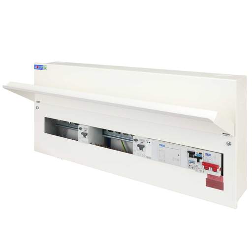 Proteus EV 8 + 8 Dual RCD Metal Clad Consumer Unit with PME Fault ...