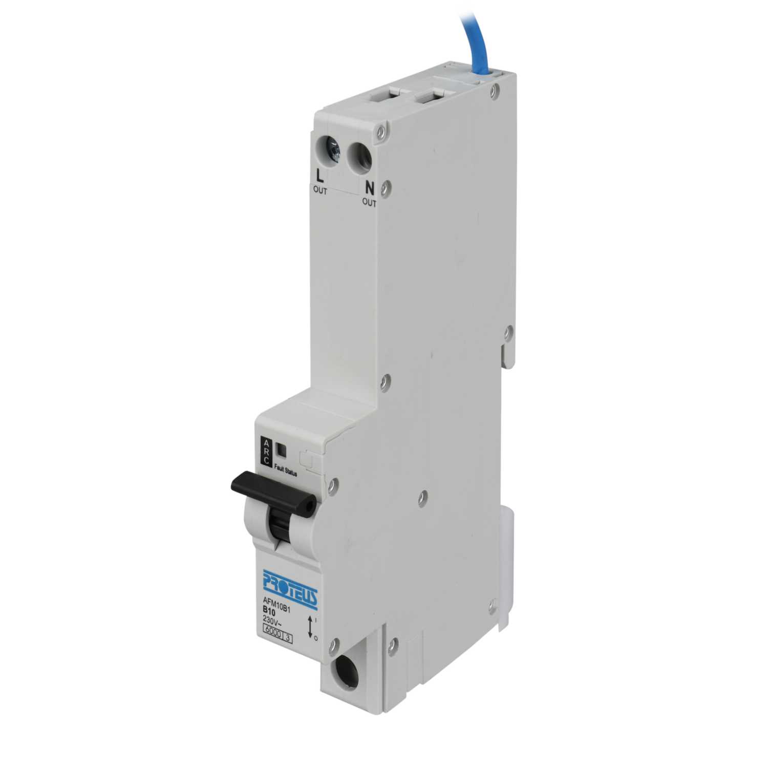Proteus 10A Double Pole 1 Module B Curve 6kA 30mA AFDD Combined MCB (AFM10B1) | CEF