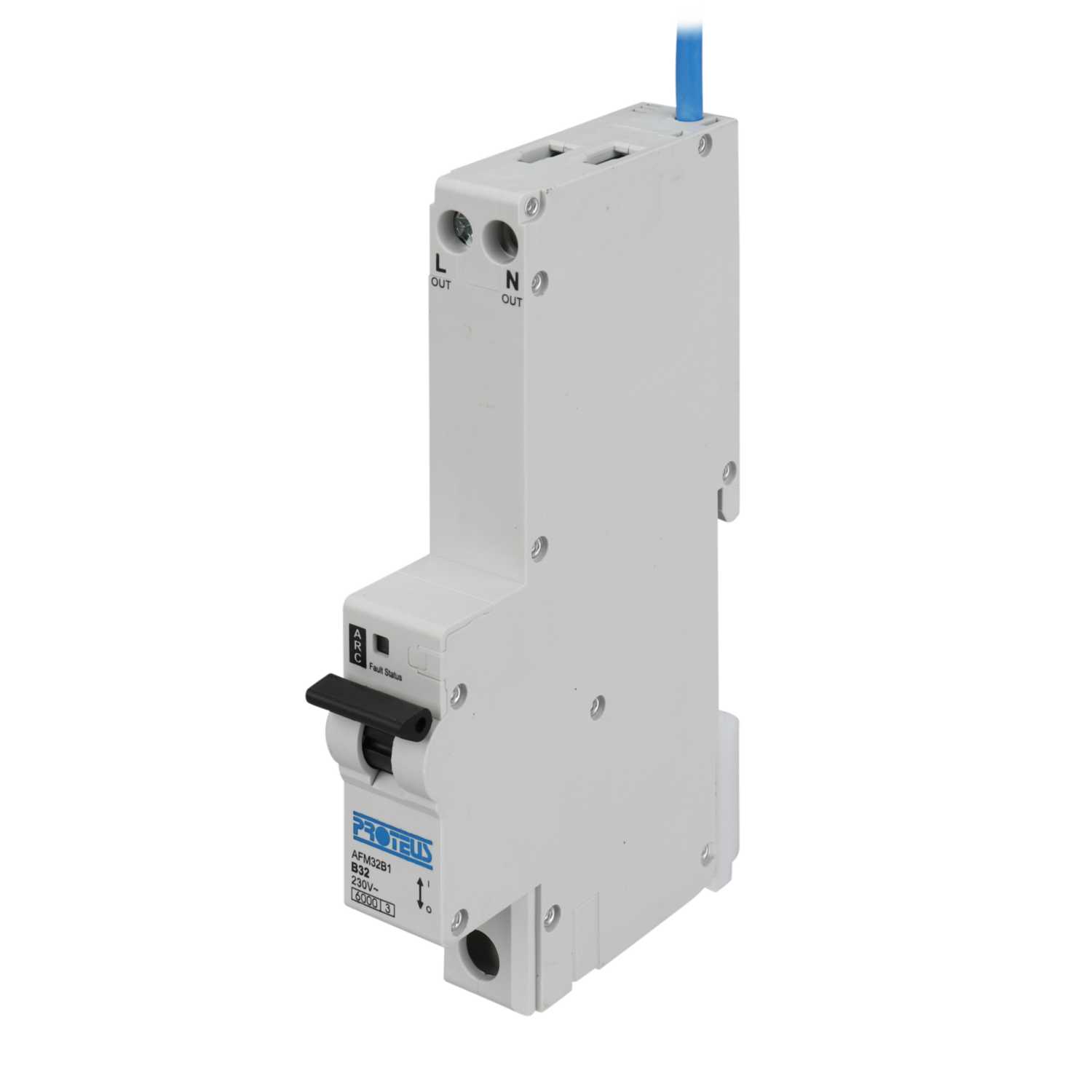 Proteus 32A Double Pole 1 Module B Curve 6kA 30mA AFDD Combined MCB (AFM32B1) | CEF