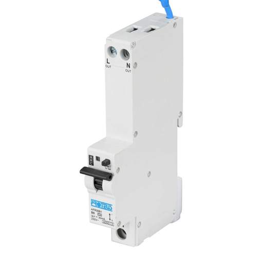 Proteus 6A Double Pole 1 Module Bidirectional B Curve 6kA 30mA Type A AFDD / RCBO (AFR06B1) | CEF