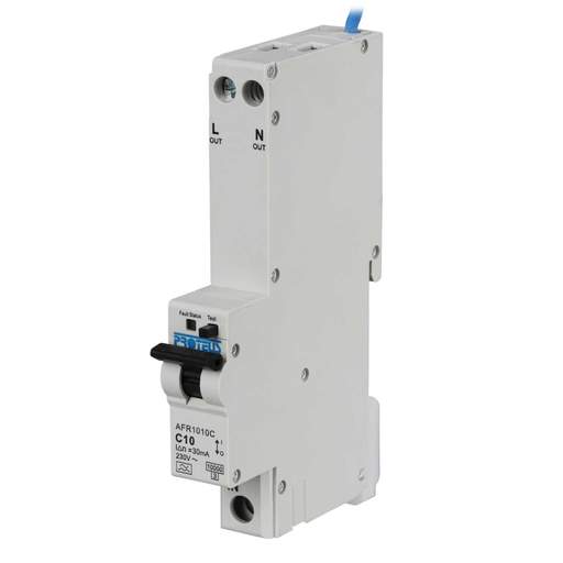 Proteus 10A Double Pole 1 Module Bidirectional C Curve 10kA 30mA Type A AFDD / RCBO (AFR1010C) | CEF
