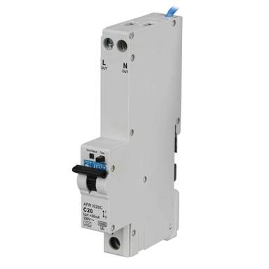 Proteus 20A Double Pole 1 Module Bidirectional C Curve 10kA 30mA Type A AFDD / RCBO (AFR1020C) | CEF