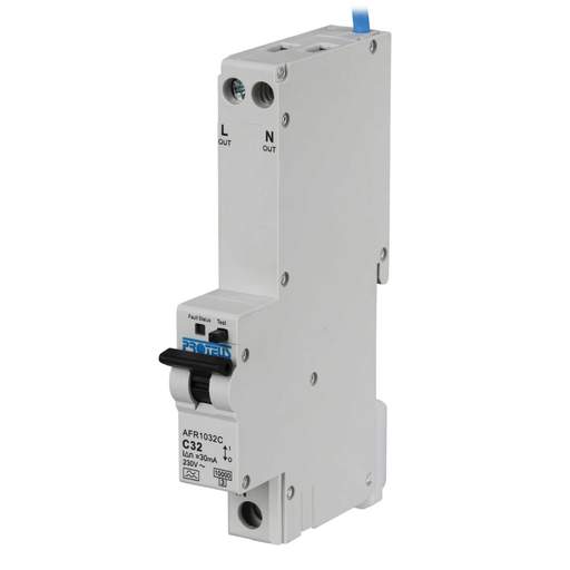 Proteus 32A Double Pole 1 Module Bidirectional C Curve 10kA 30mA Type A AFDD / RCBO (AFR1032C) | CEF