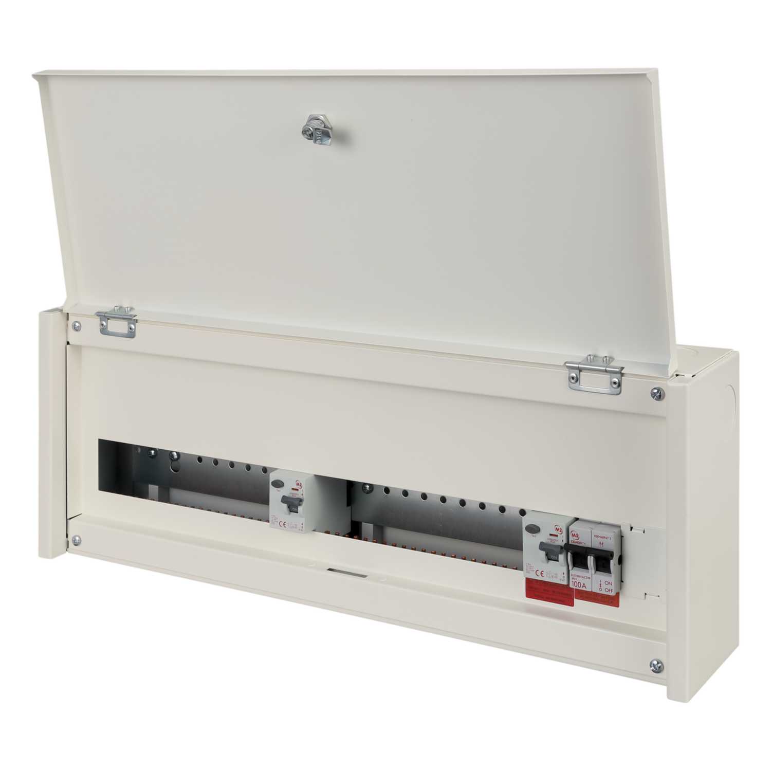 M2 11 + 11 Dual 80A Type A RCD Metal Clad Consumer Unit (AM2X1111TRMUA ...