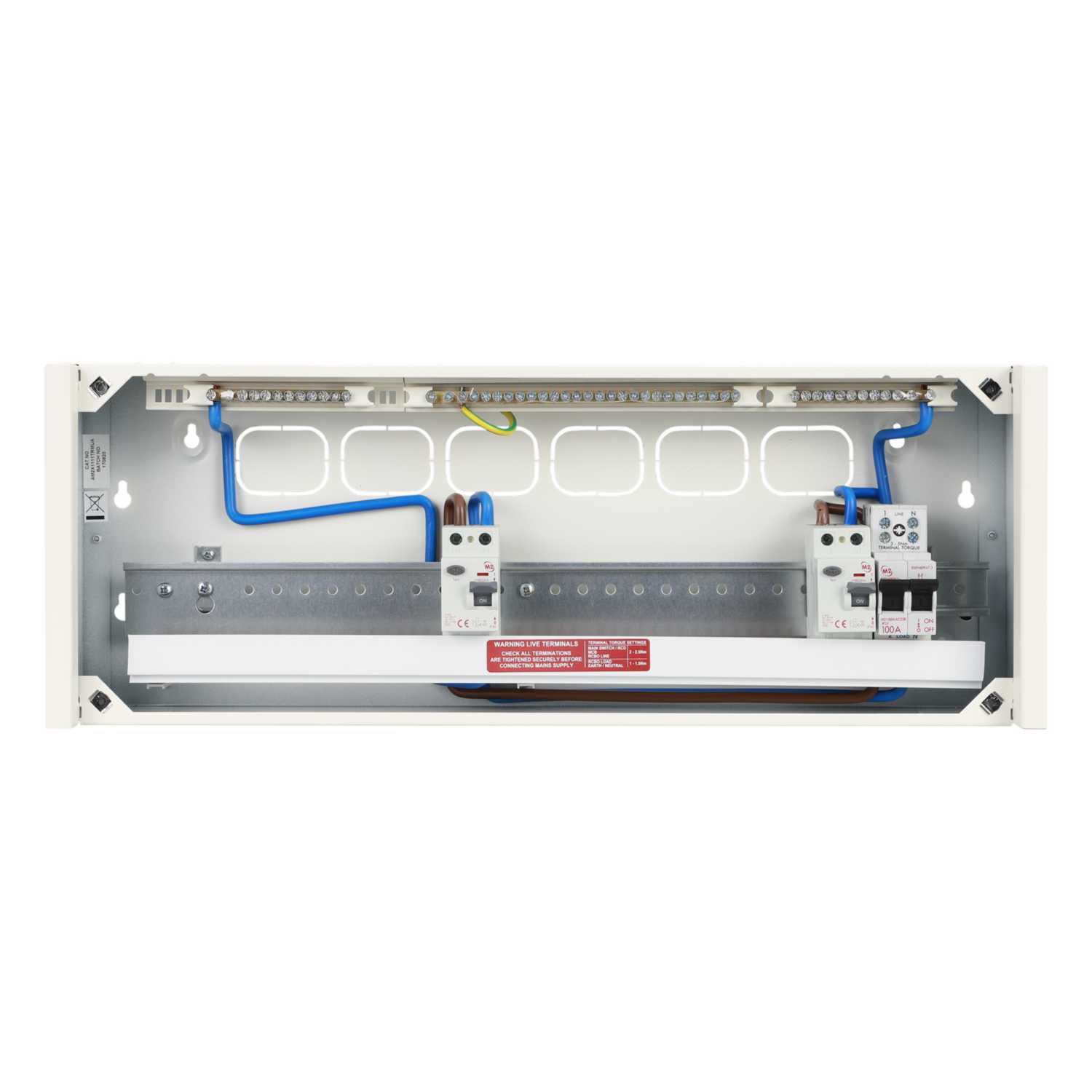 M2 11 + 11 Dual 80A Type A RCD Metal Clad Consumer Unit (AM2X1111TRMUA ...
