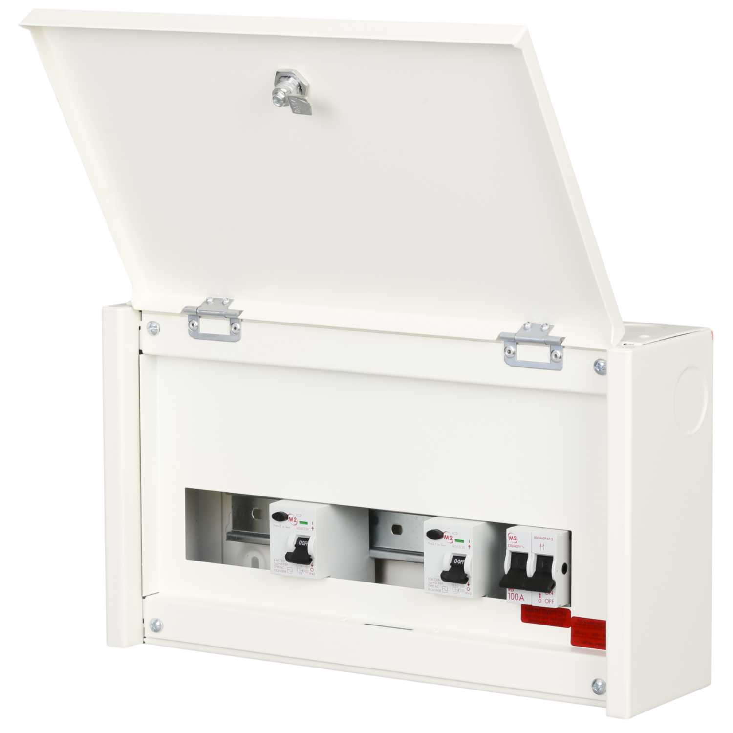 M2 10 Way Flexible Dual 63A RCD High Integrity Metal Clad Consumer Unit ...