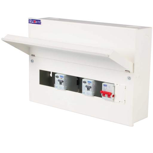 Proteus 4 + 4 Dual 63A Type A RCD High Integrity Metal Clad Consumer ...