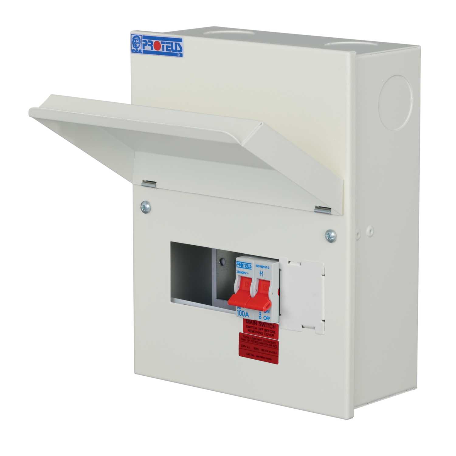 Proteus 4 Way 100A Isolator Incomer Metal Clad Consumer Unit (AYXLM4U ...