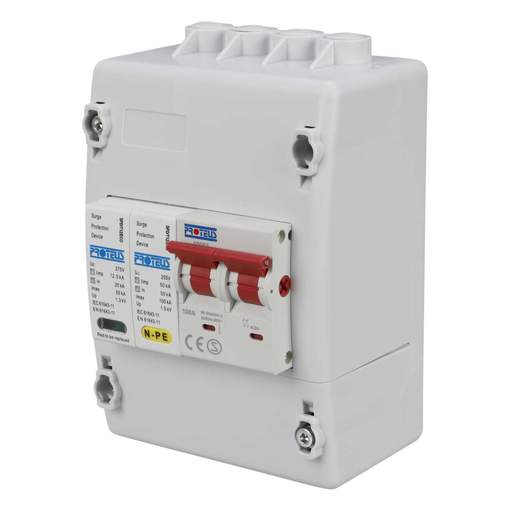 Proteus 100A DP Electricity Meter Isolator Switch with Type 1+2 Surge ...
