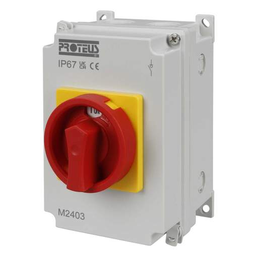 Proteus 40A 3 Pole Rotary Isolator Switch IP67 (M2403) | CEF