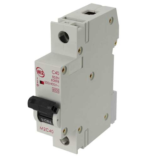 M2 40A Single Pole 6kA C Curve MCB (M2C40) | CEF