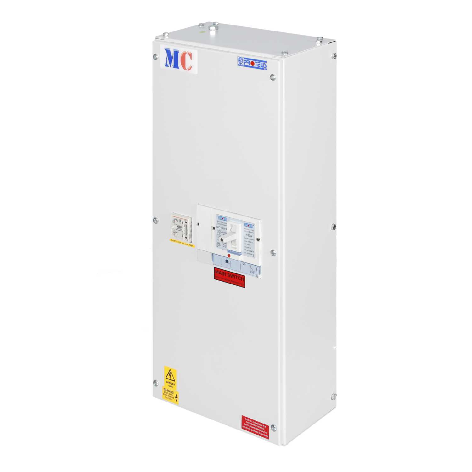 Proteus 100A Four Pole 36kA Enclosed MCCB with Earth Fault Relay Device ...