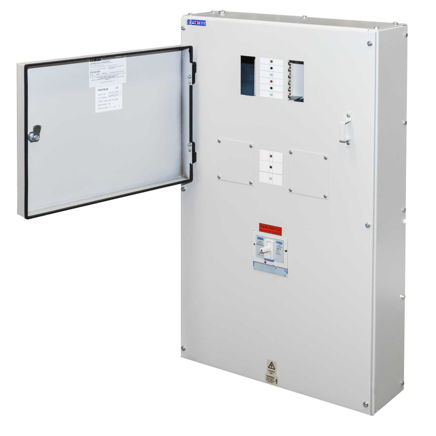 Proteus 4 Way 200A TP+N Panelboard c/w 200A TP Switch Disconnector ...