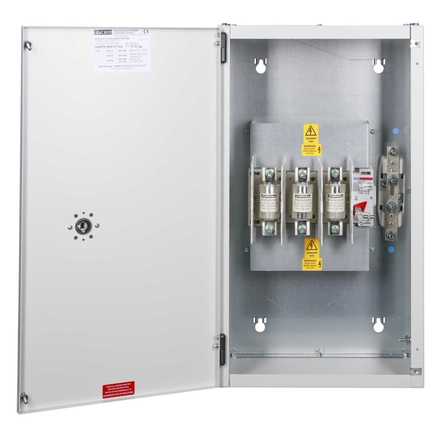 Proteus 250A TP+N Metal Fused Switch (U250FS) | CEF