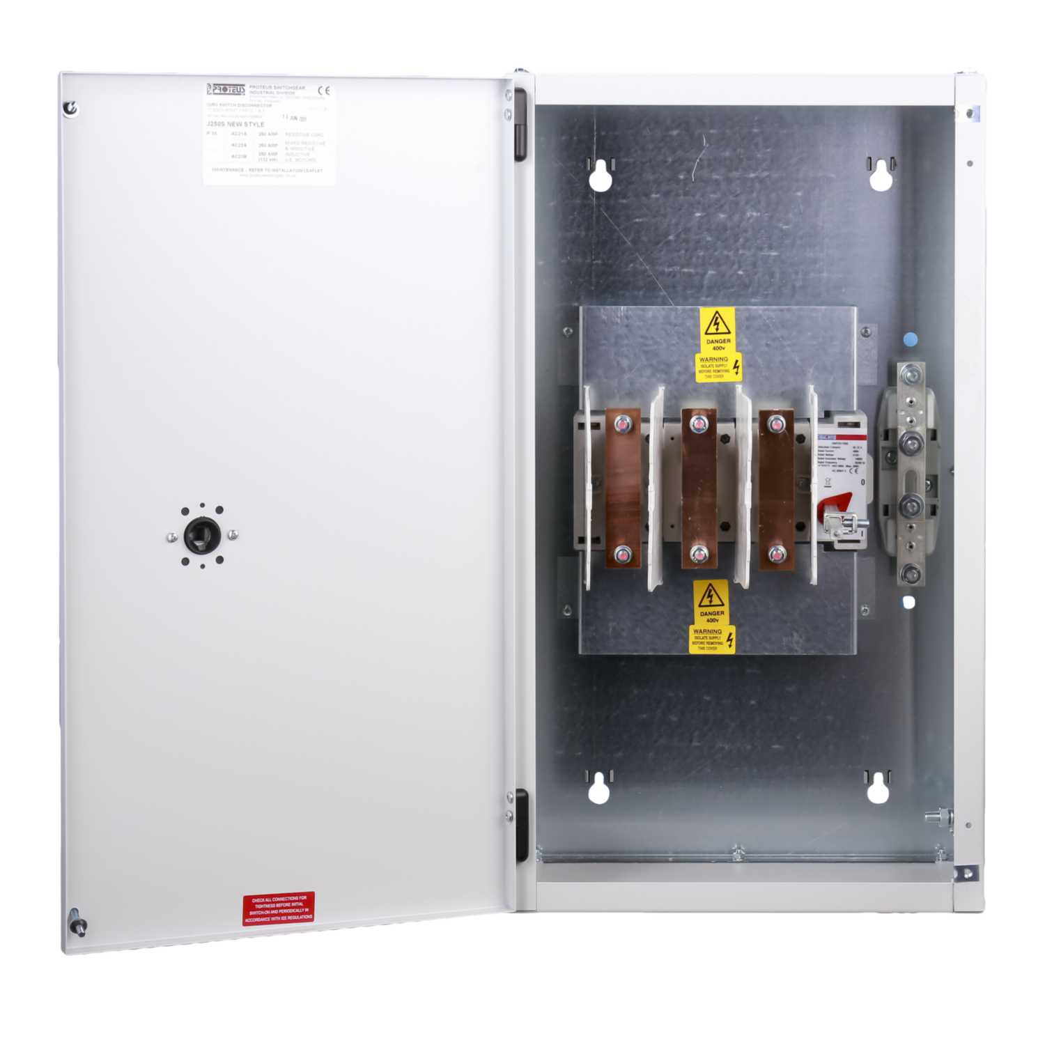 Proteus 250A TP+N Metal Isolator Switch Disconnector (U250S) | CEF