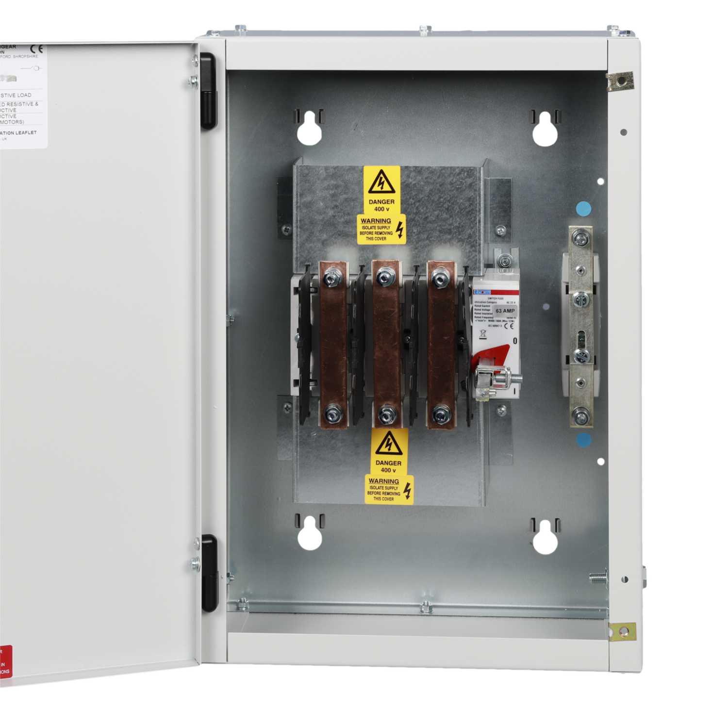 Proteus 63A TP+N Metal Isolator Switch Disconnector (U63S) | CEF