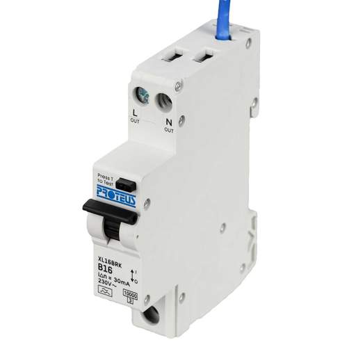 Proteus XL 16A Double Pole 1 Module B Curve 10kA 30mA Type A Compact RCBO (XL16BRK) | CEF