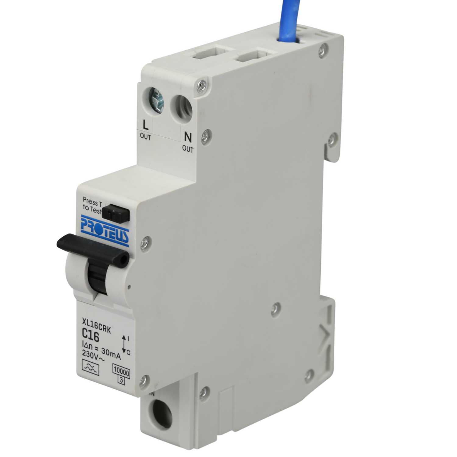 Proteus XL 16A Single Pole 1 Module C Curve 10kA 30mA Type A Compact RCBO (XL16CRK) | CEF