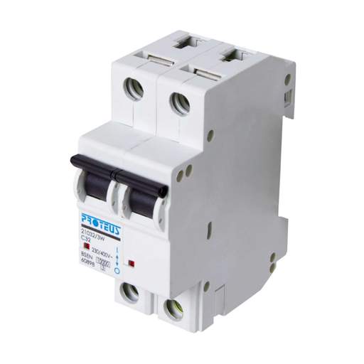 Proteus 32A Double Pole 10kA C Curve MCB (21032/3) | CEF