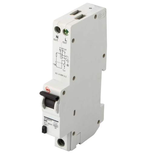 M2 40A 1P+N 1 Module B Curve 6kA 30mA Type AC RCBO (M240MBRSP) | CEF
