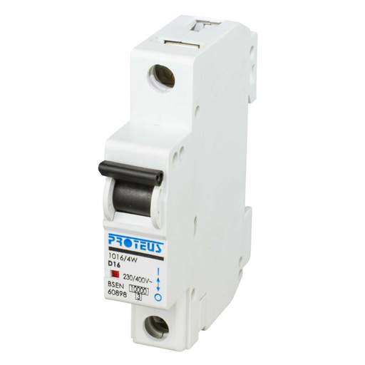 Proteus 16A Single Pole 10kA D Curve MCB (1016/4) | CEF