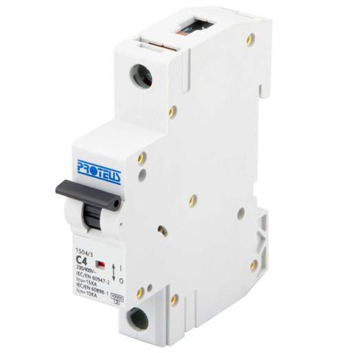 Proteus 4A Single Pole 15kA C Curve MCB (1504/3) | CEF