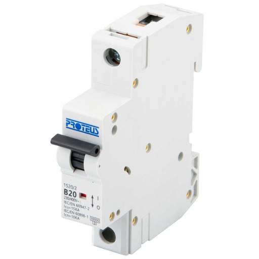 Proteus 20A Single Pole 15kA B Curve MCB (1520/2) | CEF