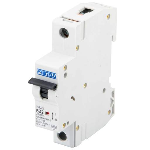 Proteus 32A Single Pole 15kA B Curve MCB (1532/2) | CEF