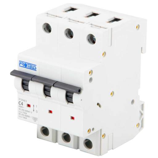Proteus 4A Triple Pole 15kA B Curve MCB (31504/2) | CEF