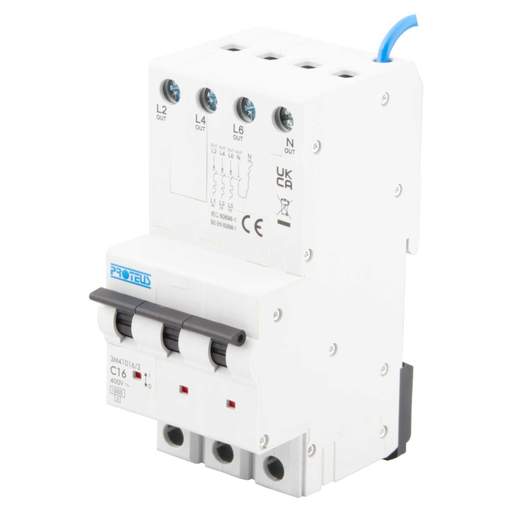 Proteus 16A 3 Module 4 Pole 10kA C Curve MCB (3M41016/3) | CEF