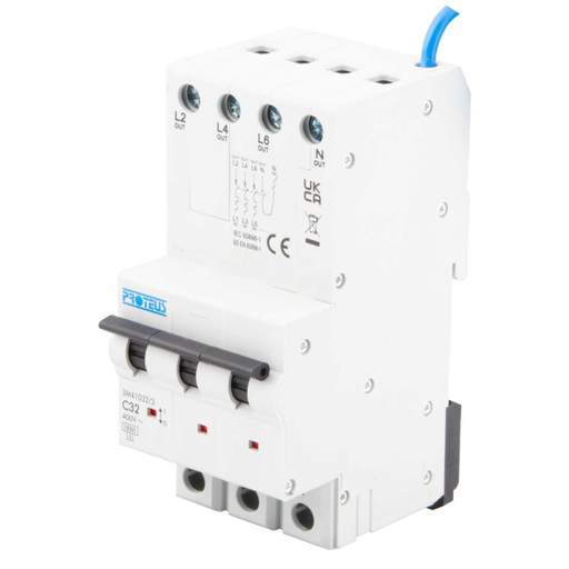 Proteus 32A 3 Module 4 Pole 10kA C Curve MCB (3M41032/3) | CEF
