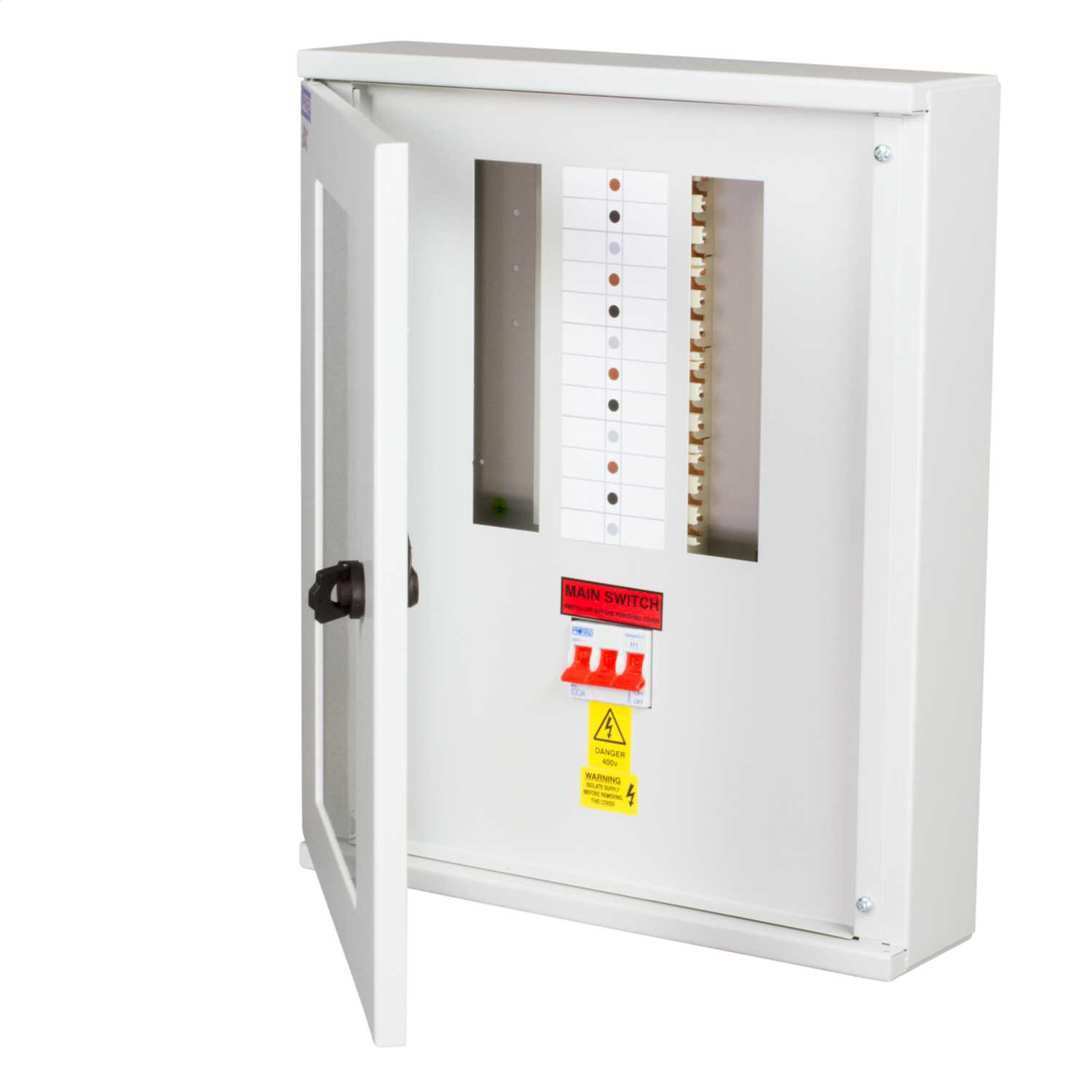 Proteus 8 Way TP+N Type B Distribution Board with 125A TP Isolator ...