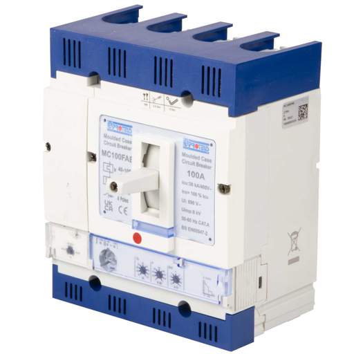 Proteus 100A Four Pole 36kA Electronic MCCB (MC100FAE) | CEF