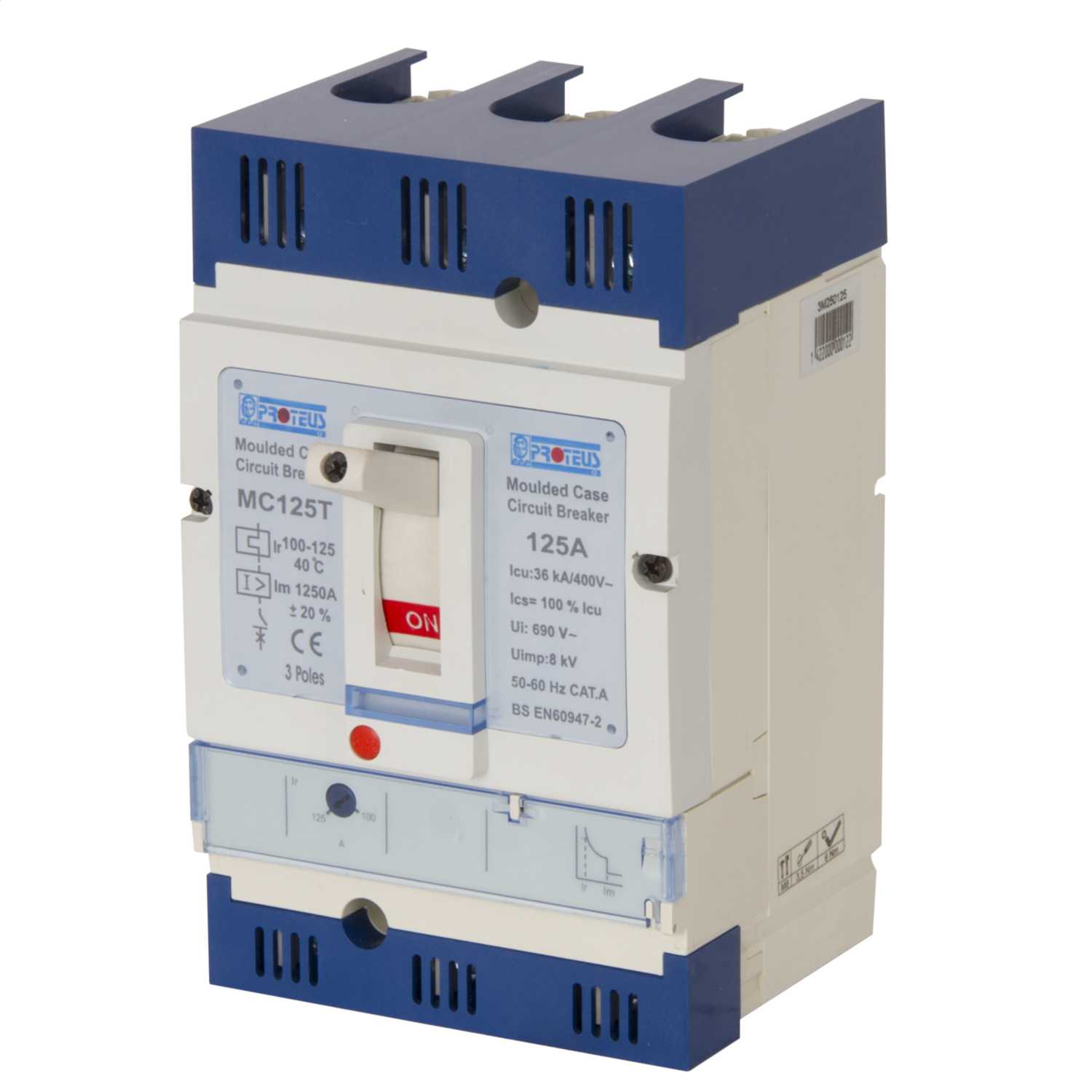 Proteus 125A Triple Pole 36kA MCCB (MC125T) | CEF
