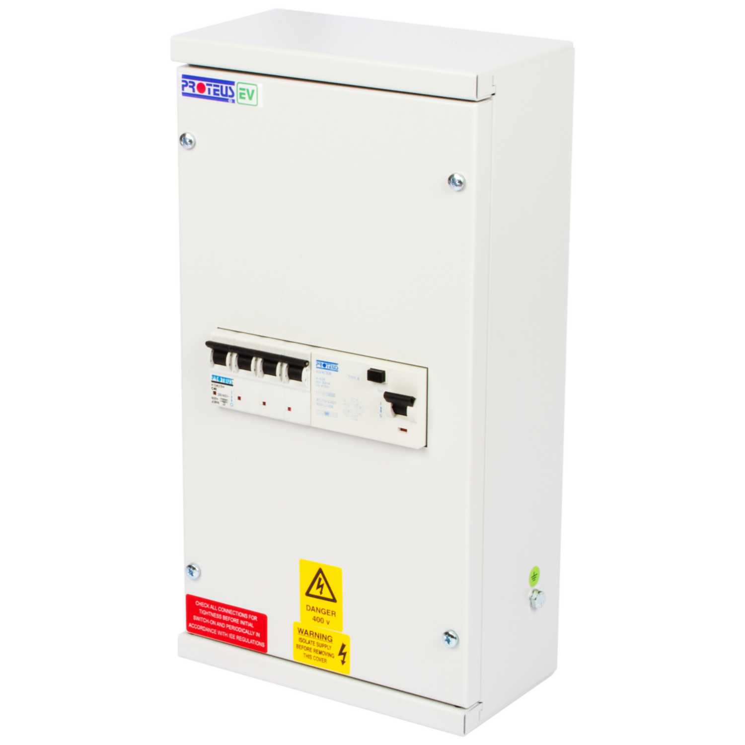 Proteus EV 1 Way TP+N 22kW MCB / RCD Type B EV Distribution Board (PEV1-22-MRB) | CEF