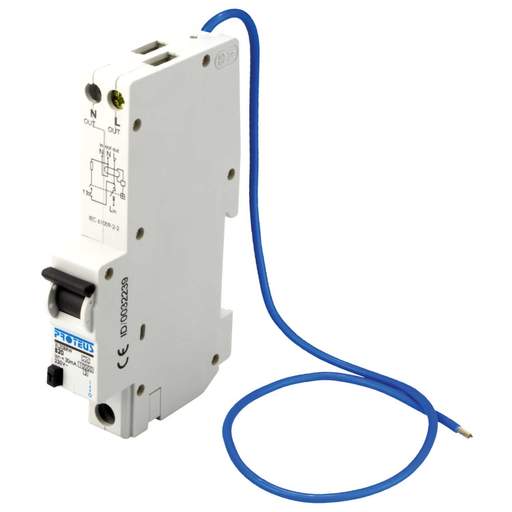 Proteus XL 20A Single Pole and Neutral 1 Module B Curve 10kA 30mA Type A RCBO (XL20BR) | CEF