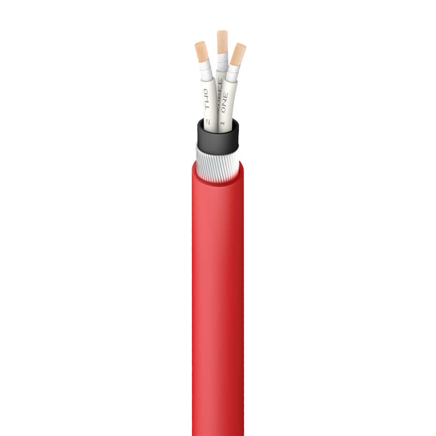 Prysmian 1.5mm² FP500 Fire Cable 3C Red (Cut Length Sold By The Mtr ...