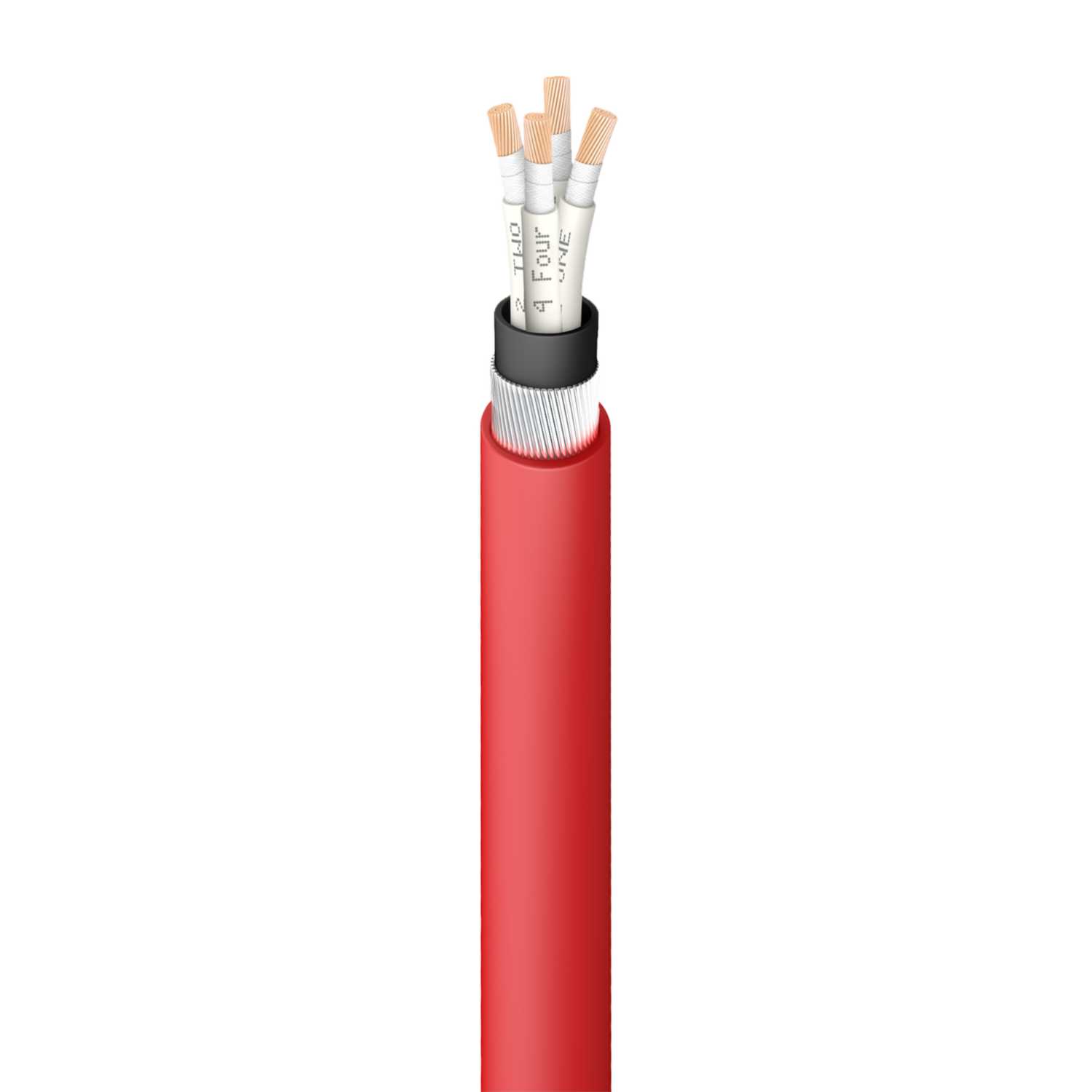 Prysmian 1.5mm² FP500 Fire Cable 4C Red (Cut Length Sold By The Mtr ...