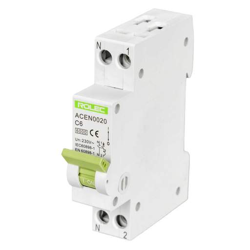 Rolec 6A Single Pole and Neutral 6kA C Curve MCB (ACEN0020) | CEF