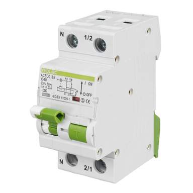 Rolec 40A 1P+N 2 Module C Curve 10kA 30mA Type A RCBO (ACEQ0185) | CEF