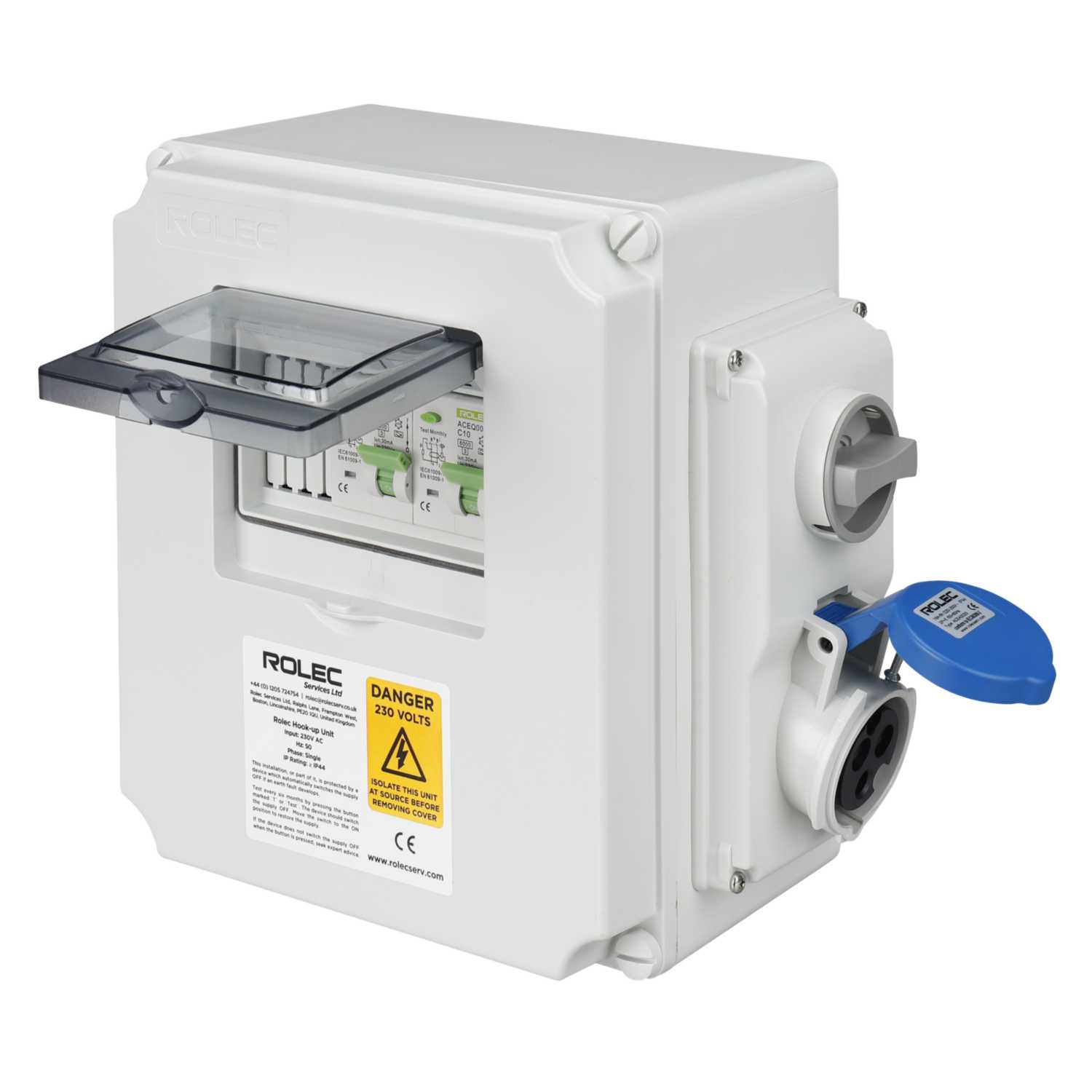 Rolec LSHU 16A Interlocked 2 Way 10A RCBO Caravan Hook Up Point ...