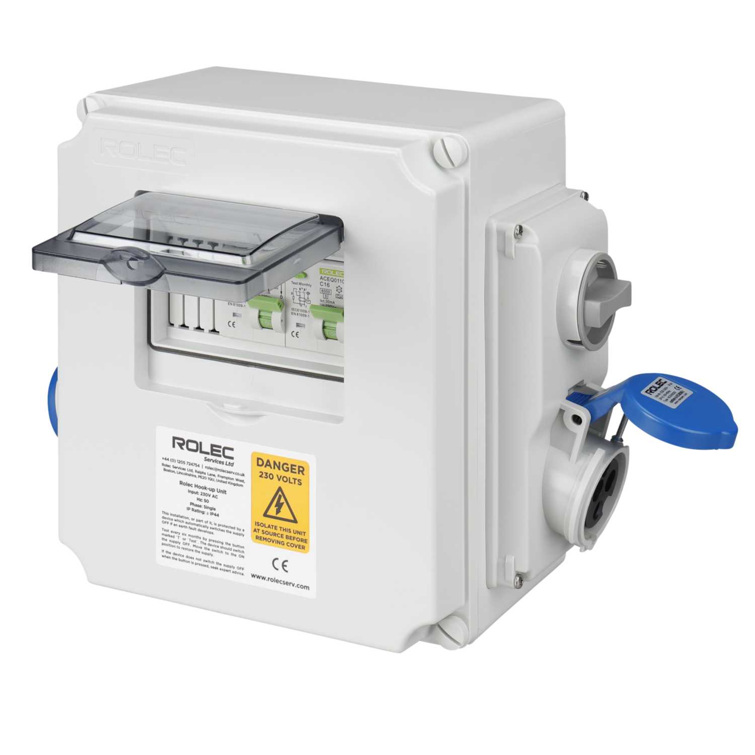 Rolec LSHU 16A Interlocked 2 Way Caravan Hook Up Point (LSHU0020) | CEF