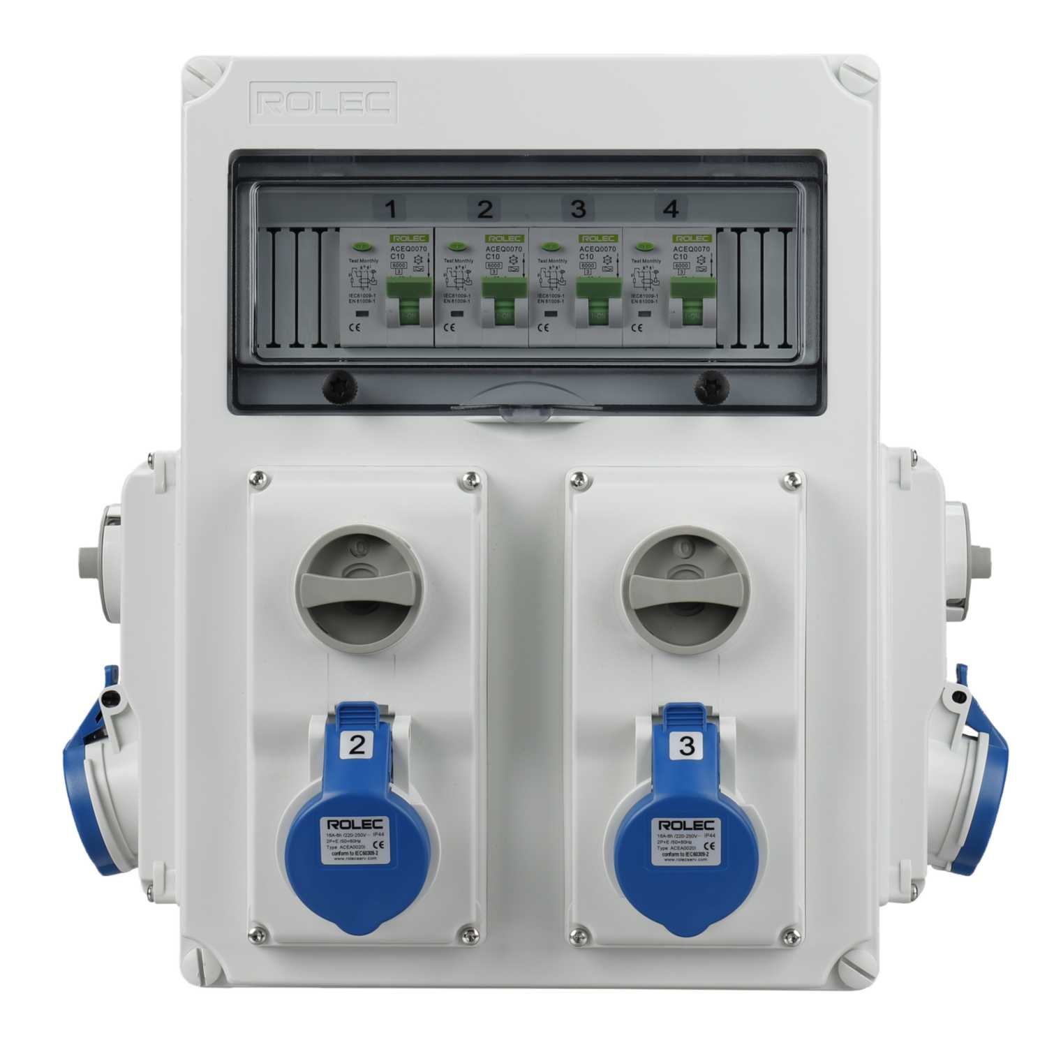 Rolec LSHU 16A Interlocked 4 Way 10A RCBO Caravan Hook Up Point ...