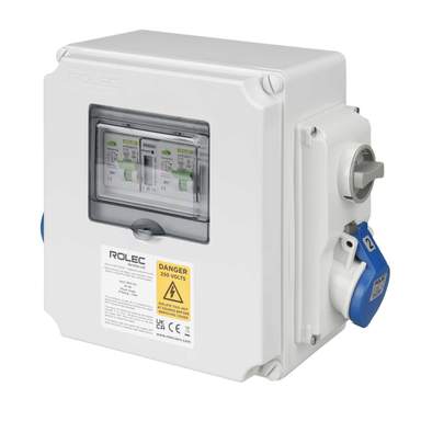 Rolec LSHU 16A Interlocked 2 Way 10A RCBO Metered Caravan Hook Up Point ...