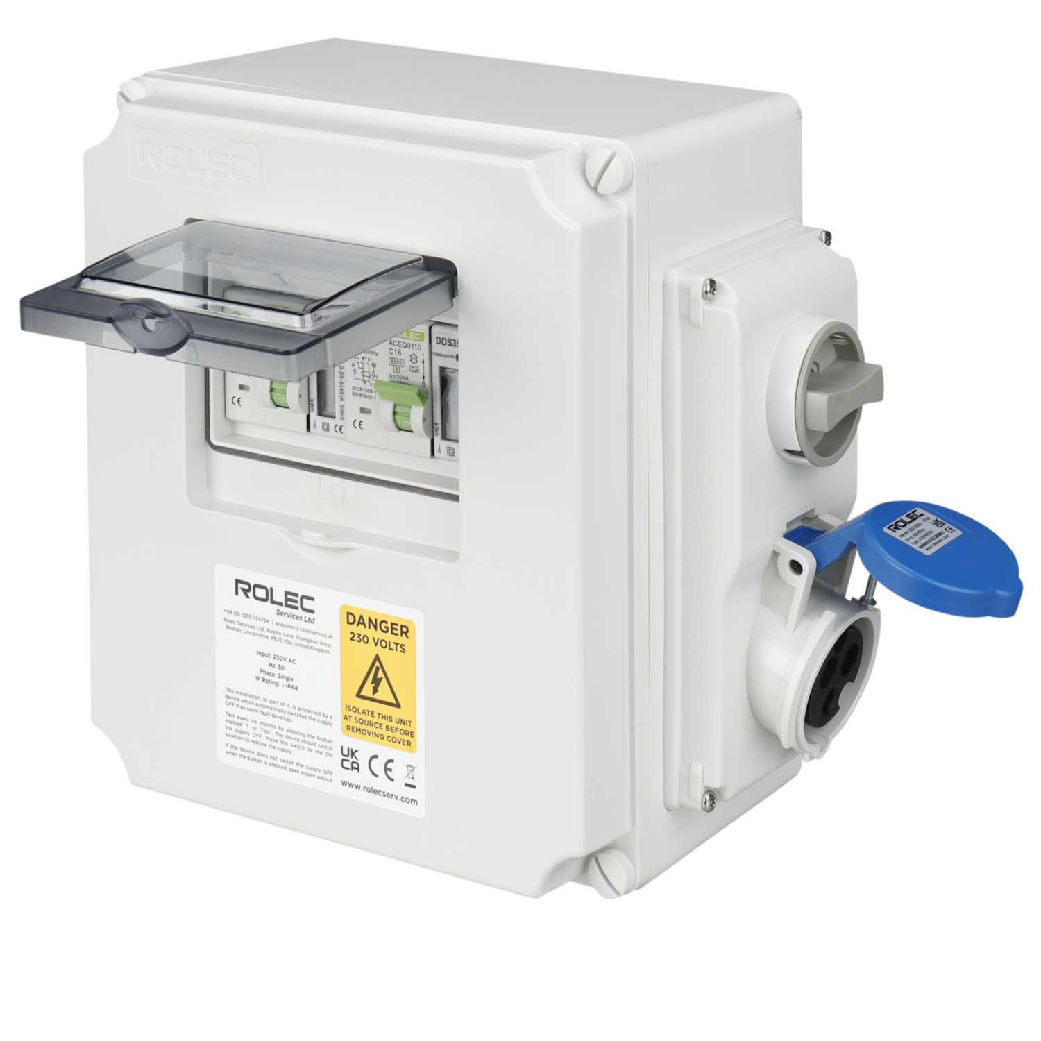 Rolec LSHU 16A Interlocked 2 Way Metered Caravan Hook Up Point ...